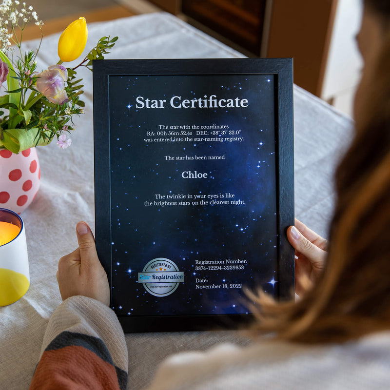 Name a Star with a personalised Star Certificate as Gift